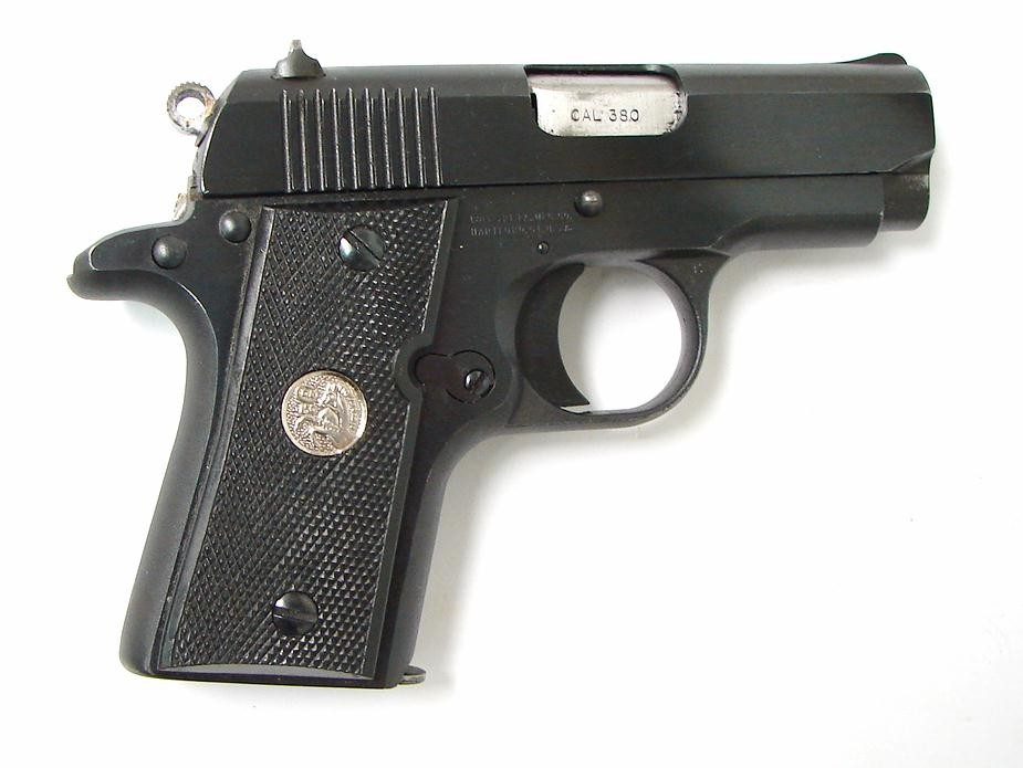 Colt Mustang .380 ACP caliber pistol. All steel pocket pistol with blue ...