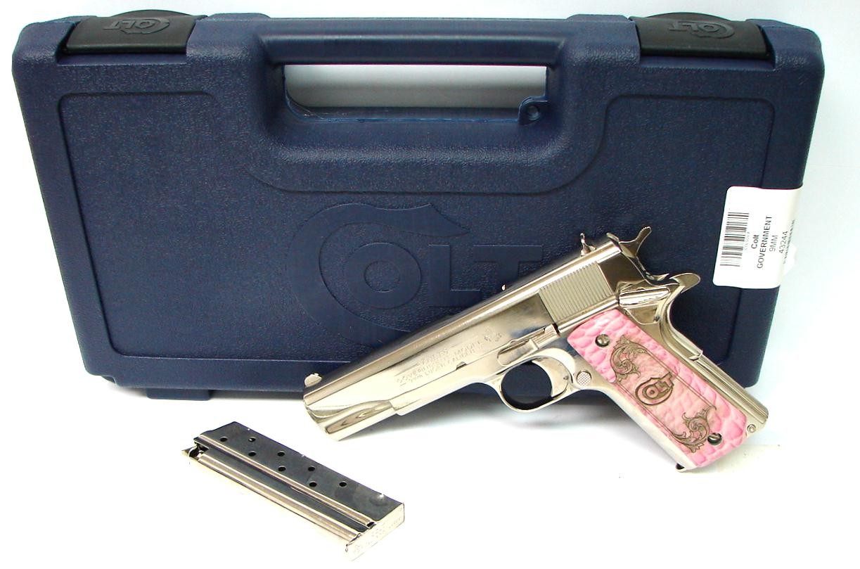 Colt Government 9 MM caliber pistol. Rare 9MM special model with custom ...