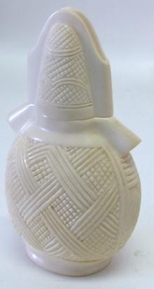 African Ivory Carved Flask Old label on base in French says it is a ...