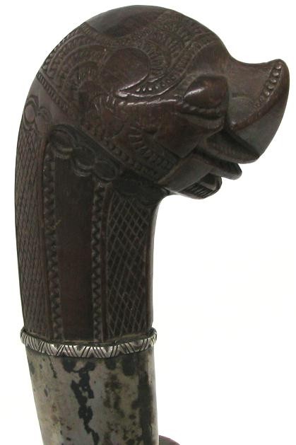 Malaysian Celebes Klewang excellent quality blade & excellent carving ...