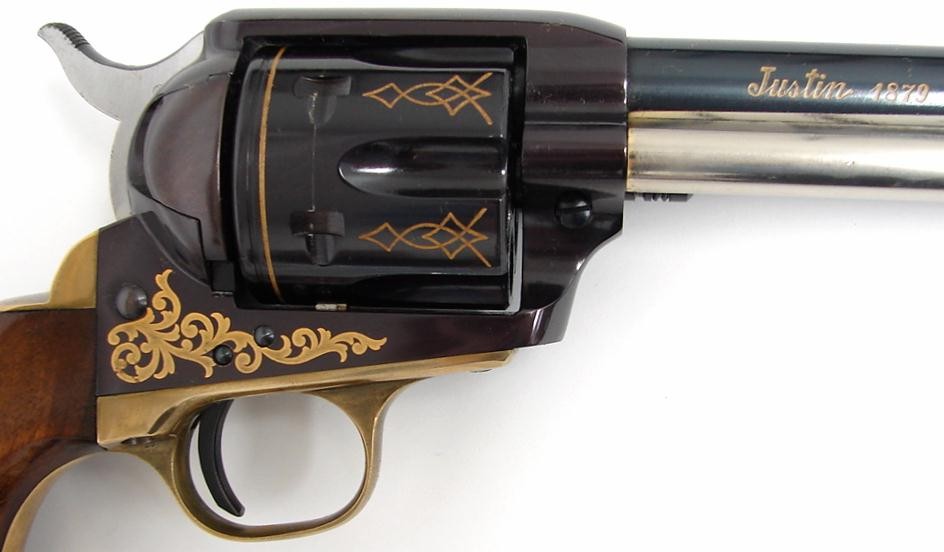 Uberti Single Action .44-40 caliber revolver. Justin Centennial model ...