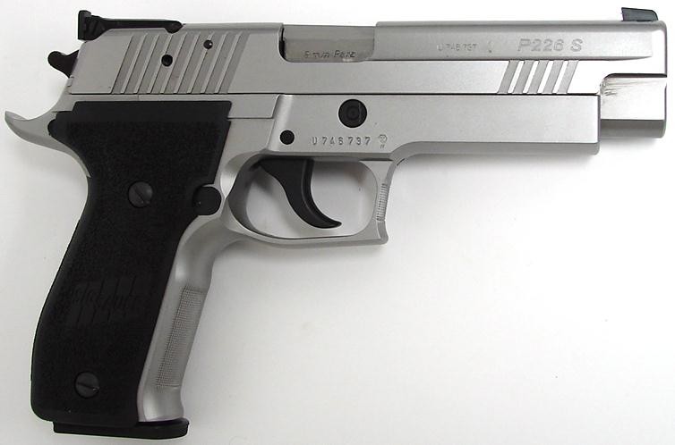 Sig-Sauer P226 X-5 9mm Para caliber pistol. All stainless steel target ...