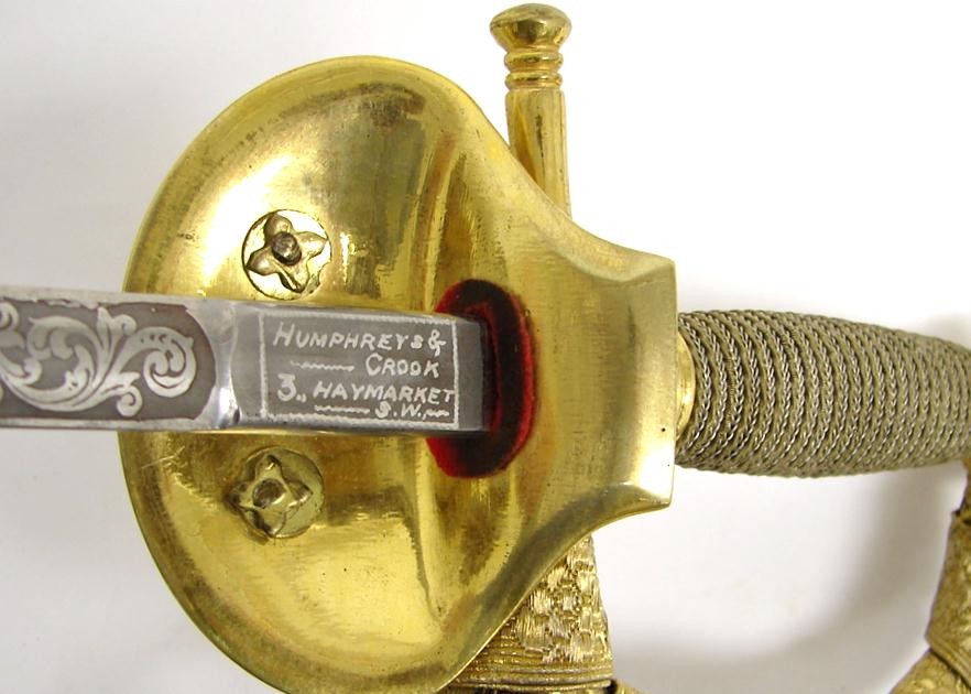 English Court Sword of Edward VII with cypher & sword knot. Excellent ...