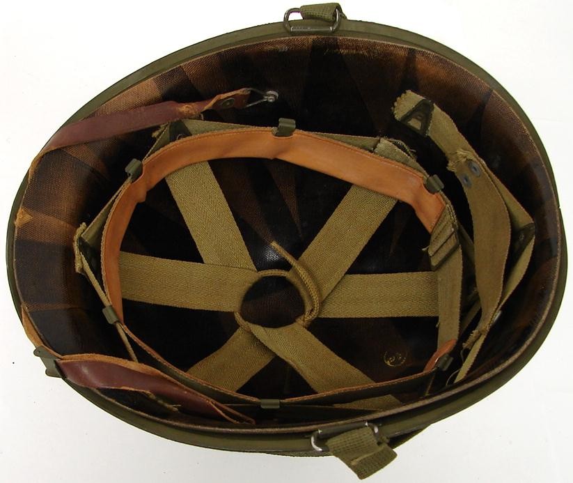 M1 GI Helmet with 2nd type straight brackets and seam at back ...