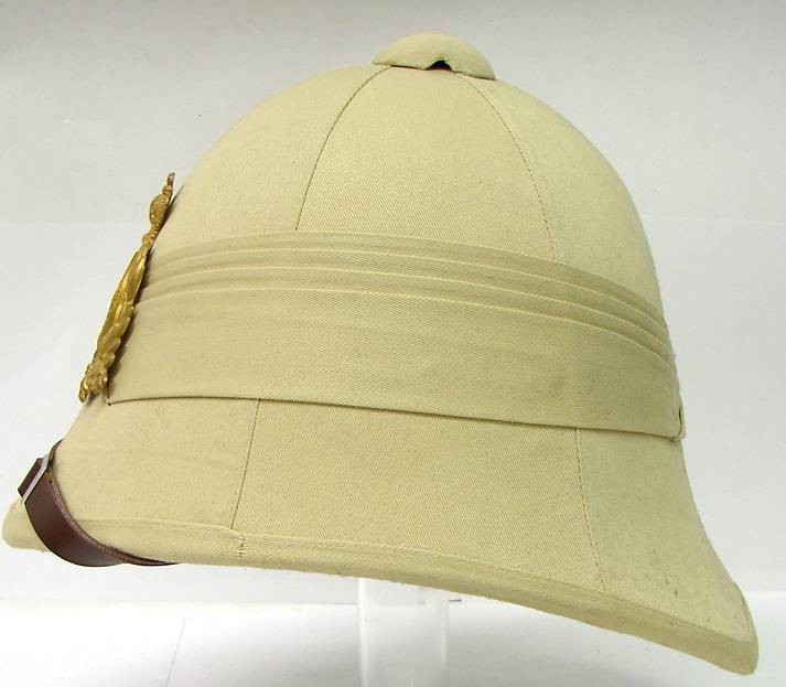 British Tropical pith helmet of the 24th Regt of Foot, later the South ...