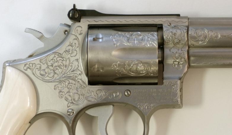 Smith & Wesson 66 - .357 magnum caliber revolver factory engraved with ...