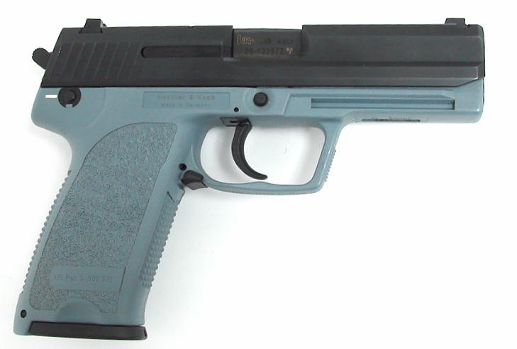Heckler & Koch USP .45 ACP caliber pistol. Special model with gray ...