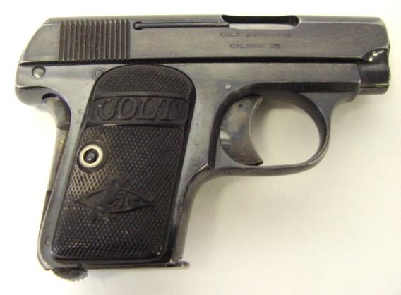 Colt Model 1908 25 Auto caliber pistol with early high lustre blue ...