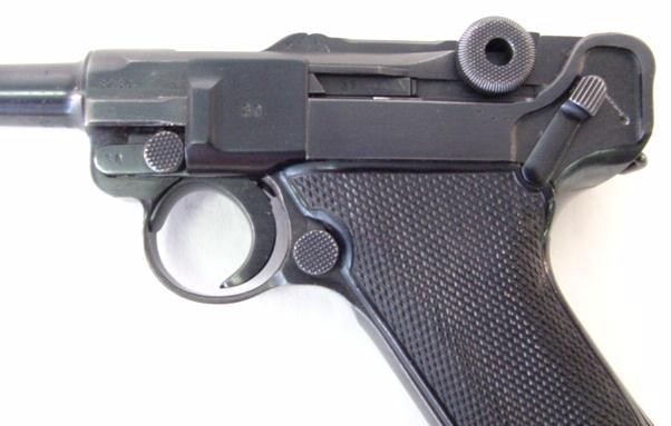 Mauser Luger byf 41 code Luger. Sideplate, takedown lever and safety ...
