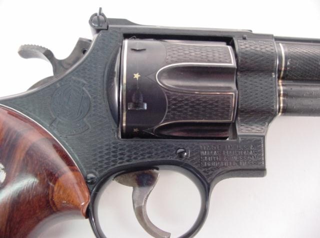 Smith & Wesson Model 29 custom engraved 44 Magnum caliber revolver with ...