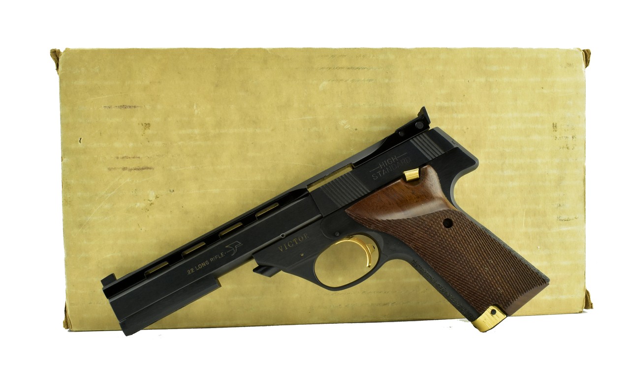 Hi-Standard Victor .22LR caliber pistol for sale.