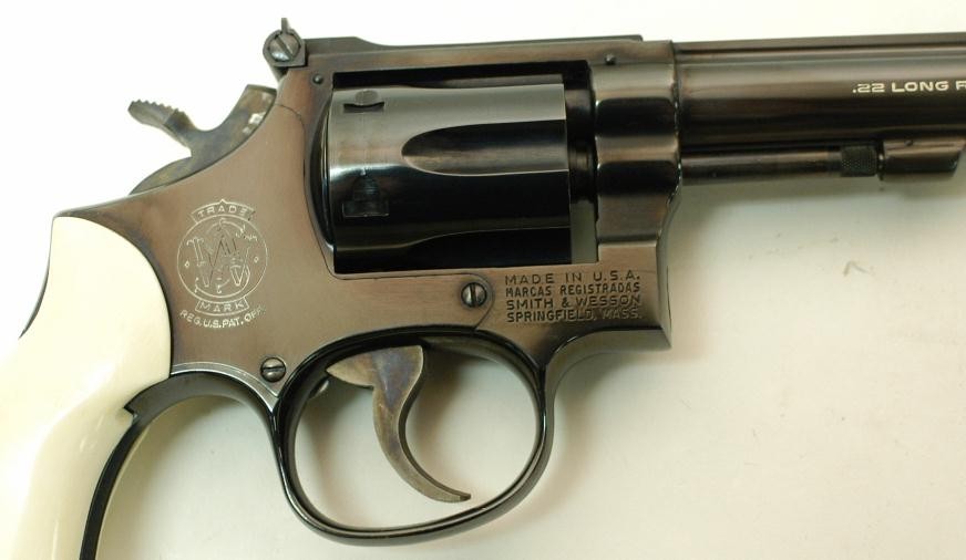 Smith & Wesson Model 17 .22 LR caliber K-22 Target revolver with ivory ...