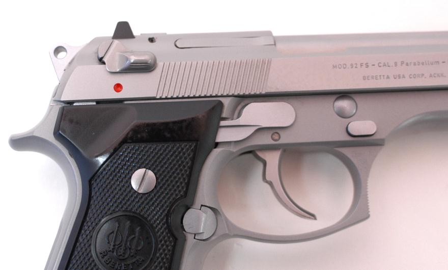 Beretta 92FS 9mm Italian made stainless pistol with 15 round mag. Pre ...