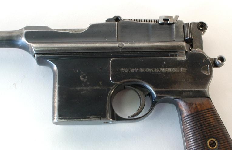 Astra Model 900 7.63 Mauser caliber pistol. Gun is about 50-60% blue ...