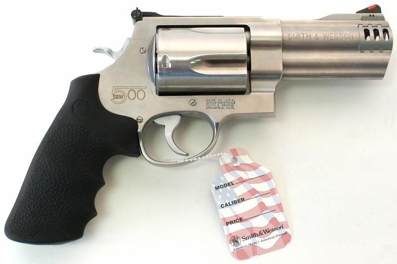 Smith & Wesson Model 500 .500 Mag caliber revolver with 4 barrel and ...