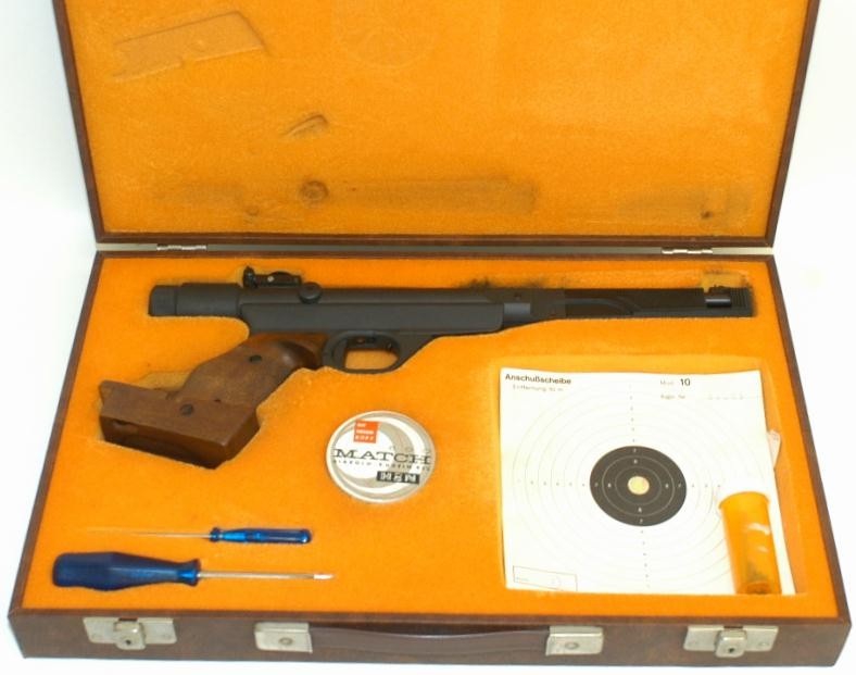 Beeman Model 10 .177 pistol with competition grips, sights and case ...