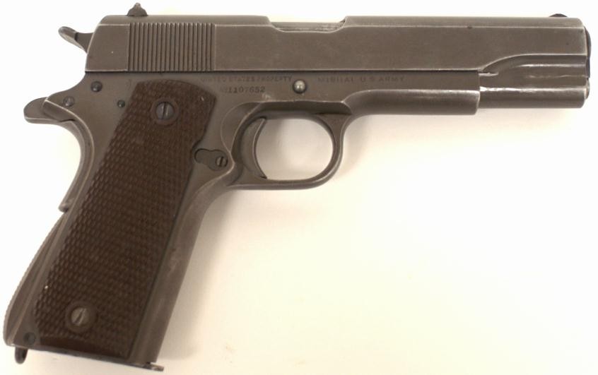 U.S. Model 1911A1 .45 caliber pistol with Colt frame and Remington ...