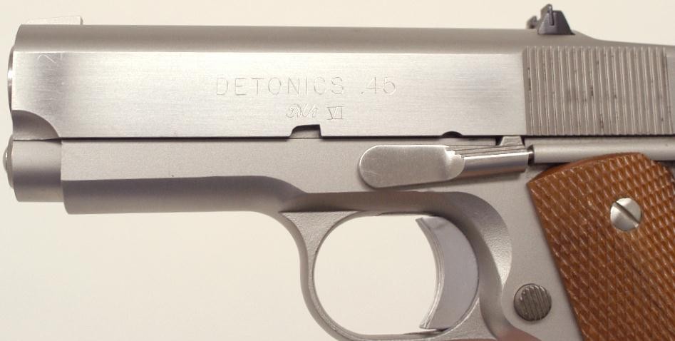 Detonics Mark VI .45 ACP caliber pistol with pouch and manual. Original ...