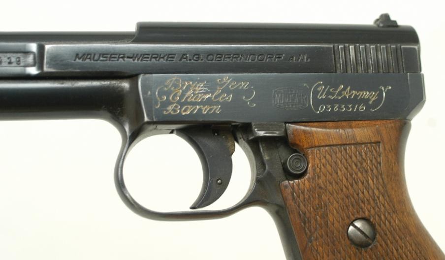 Mauser 1910/34 .32 ACP caliber pistol. Inscribed to General Charles ...