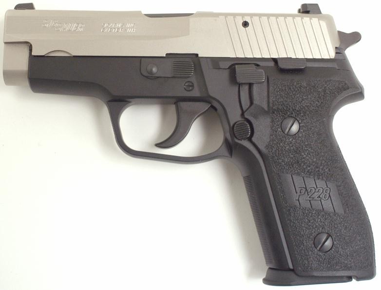 Sig-Sauer P228 9mm caliber 2-tone finish pistol with Tritium sights ...