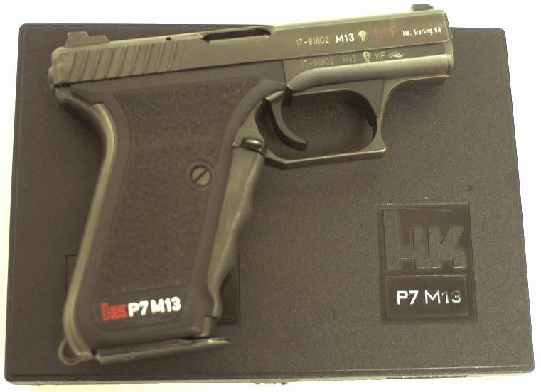 Heckler & Koch P7M13 9mm caliber pistol. Early pre-ban model with box ...