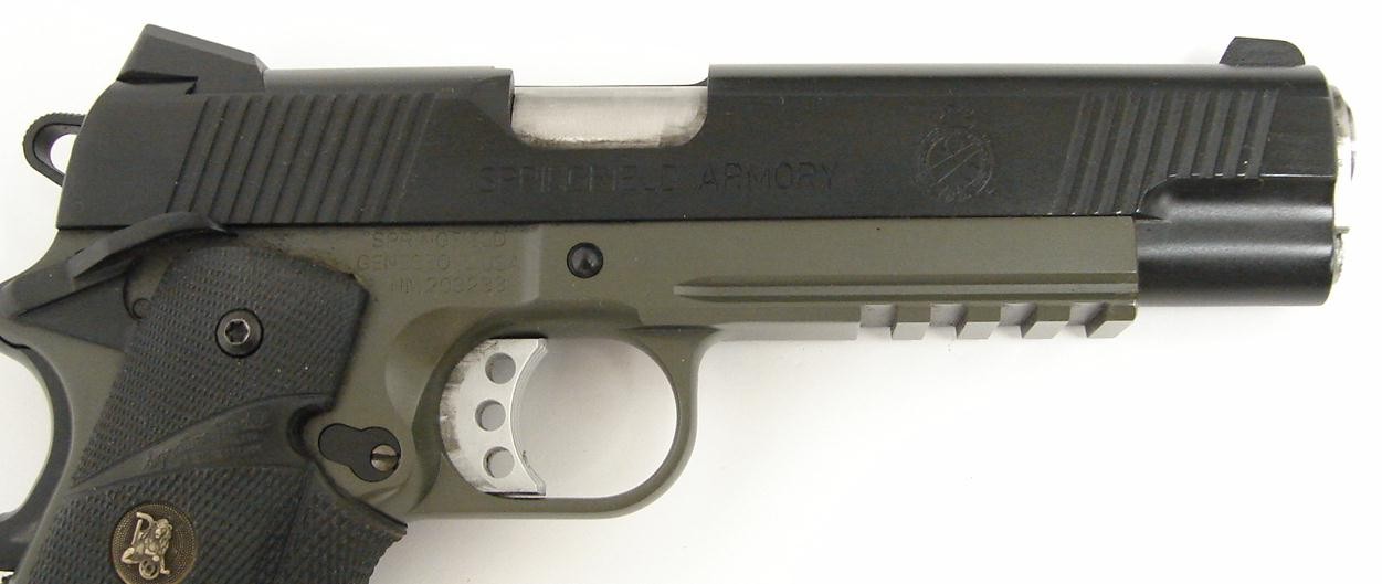 Springfield Operator .45 ACP caliber pistol. Marine Corps model with ...