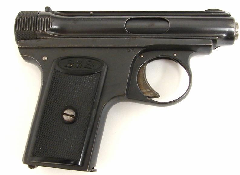 J.P. Sauer 1913 6.35 caliber pistol. Excellent condition with 99% ...