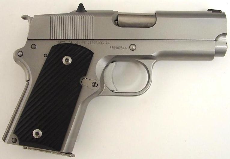 Detonics Combat Master .45 ACP caliber pistol. Stainless sub-compact ...