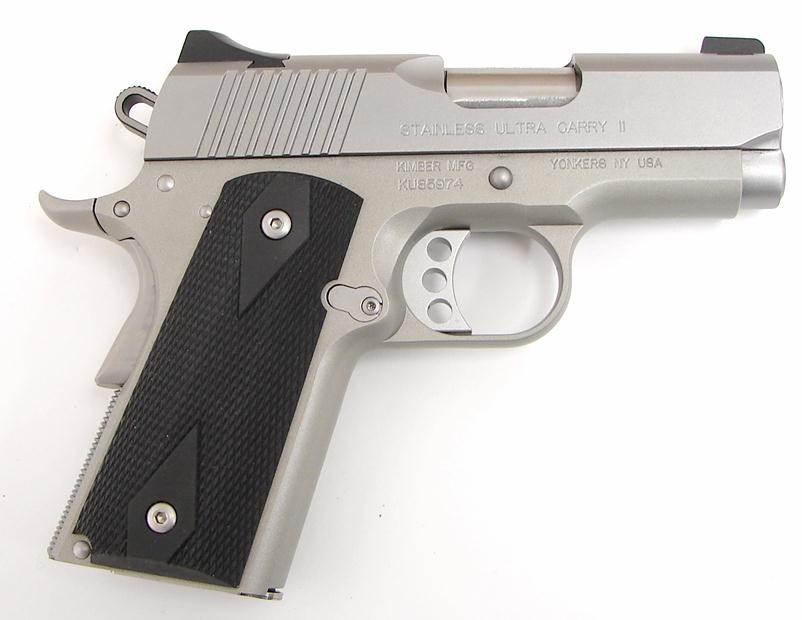 Kimber SS Ultra Carry II .45 ACP caliber pistol. 3 stainless sub ...