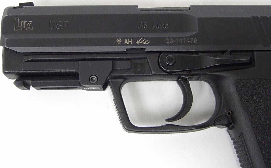 Heckler & Koch USP .45 ACP caliber pistol. Full size model with GG&G ...