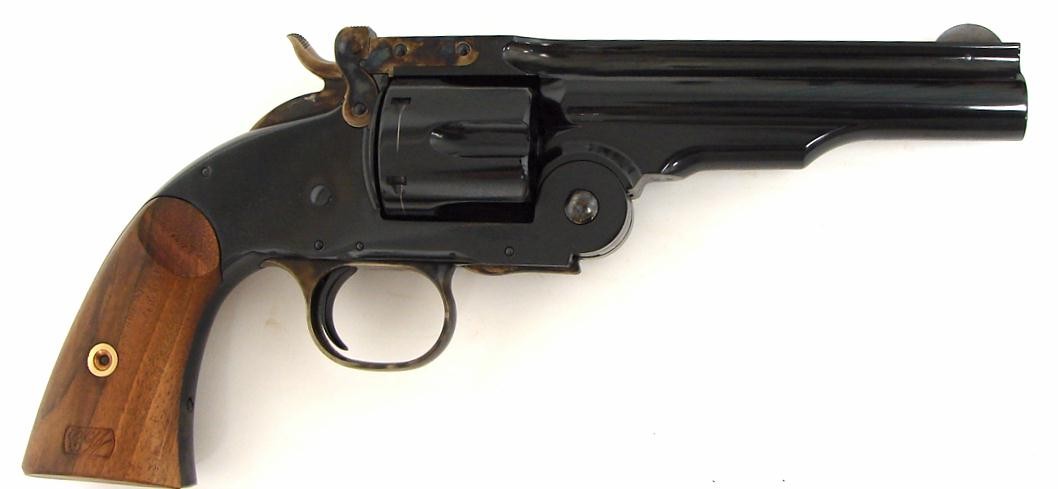 Uberti 1875 Break Top .45 LC caliber revolver. Schofield model with 5 ...