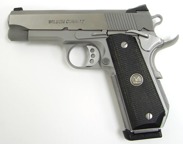 Wilson Combat Pro Defense .45 ACP caliber pistol. All stainless steel ...