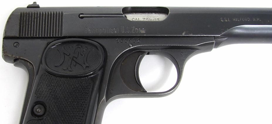 FN 1922 .32 ACP caliber pistol marked Bahnpolizei U.S. Zone . Excellent ...