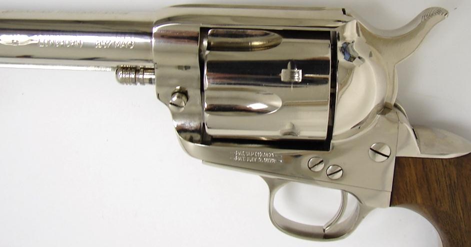 AWA Longhorn .357 Magnum caliber nickel plated revolver with custom ...