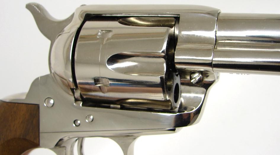 AWA Longhorn .357 Magnum caliber nickel plated revolver with custom ...