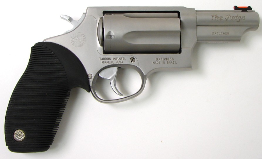 Taurus 410 .45LC/.410 gauge revolver. 3" stainless steel model in ...