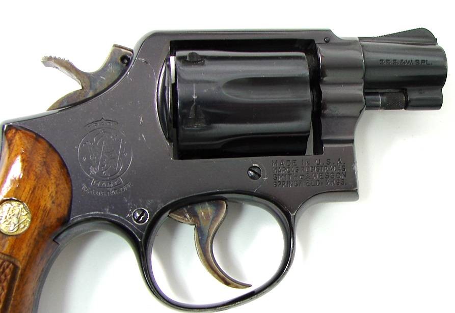 Smith & Wesson 10-5 .38 Special caliber revolver. 2 square butt model ...