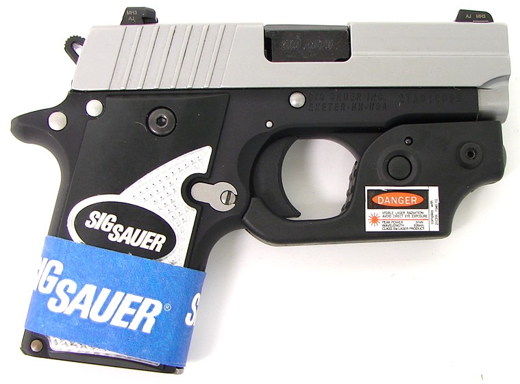 Sig Sauer P238 .380 ACP caliber pistol. 2-tone pocket carry model with ...