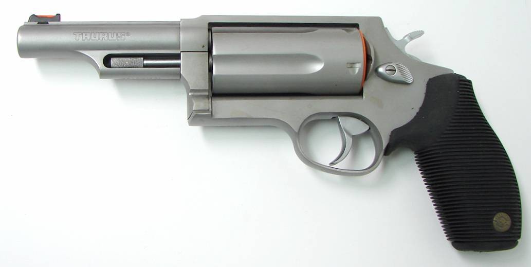 Taurus 413 .45LC/410 gauge revolver with 3 magnum shell. Stainless ...