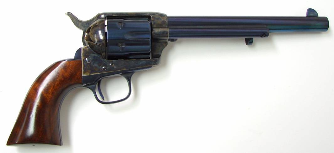 Cimarron P .45 LC caliber revolver. 7 1/2 cavalry model with charcoal ...