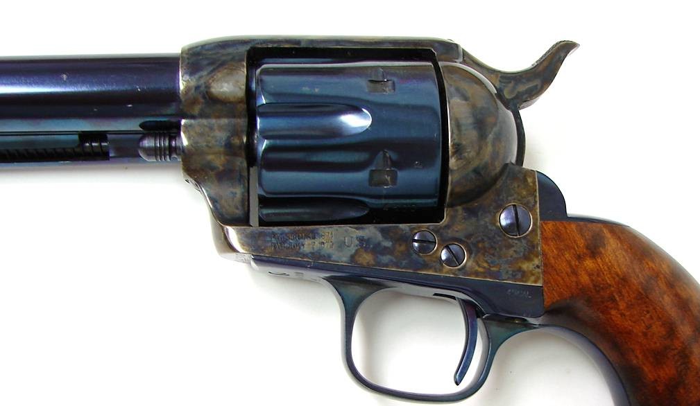 Cimarron P .45 LC caliber revolver. 7 1/2 cavalry model with charcoal ...