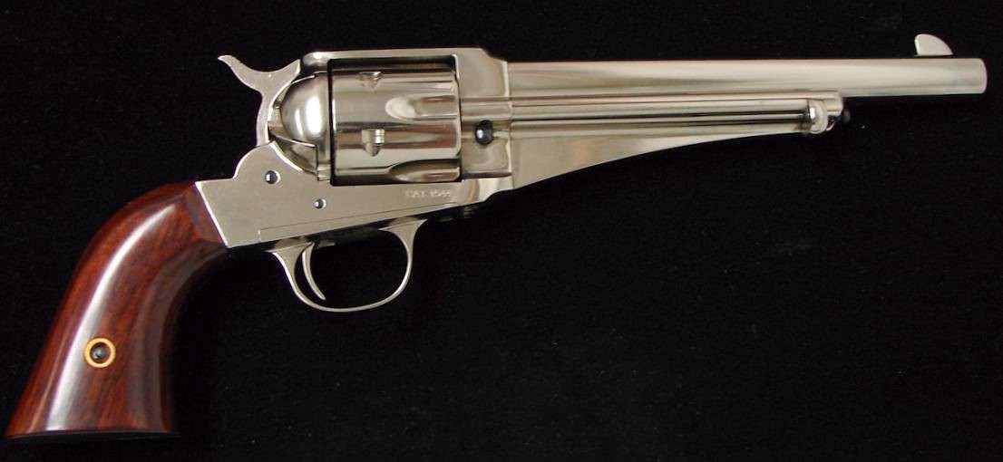 Uberti 1875 Outlaw .45 LC caliber revolver. Nickel Remington replica ...
