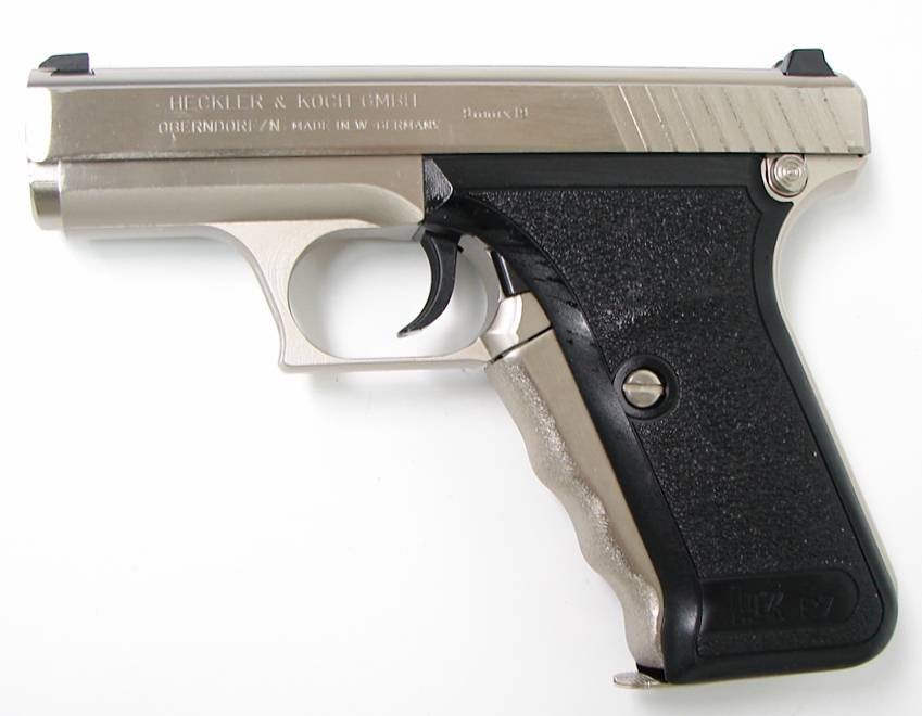 Heckler & Koch P7 9mm caliber pistol. Mid 80 s P7 with hard chrome ...