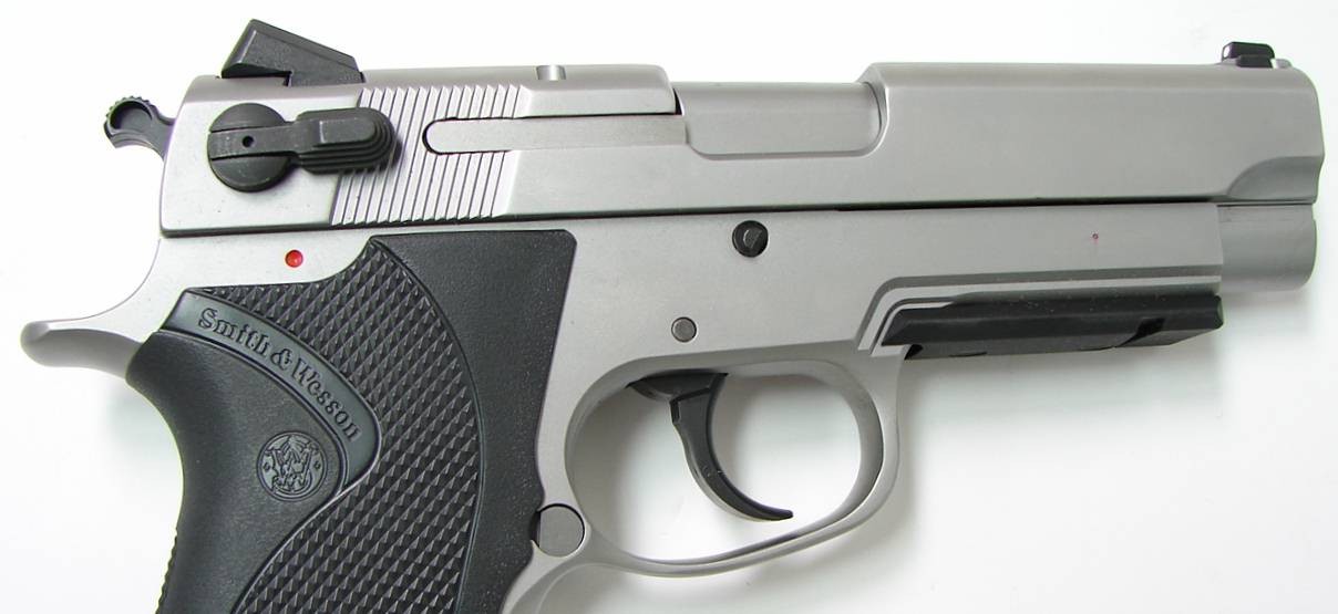 Smith & Wesson 4566 TSW .45 ACP caliber pistol. Full steel tactical ...