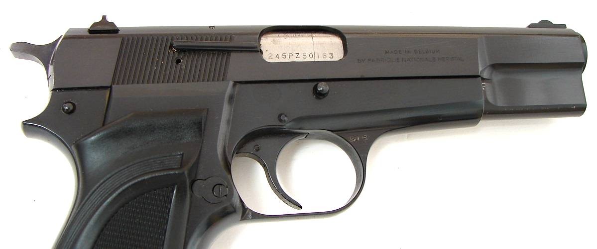 FN Hi Power 7.65 Luger caliber pistol. Belgian made gun in scarce .30 ...