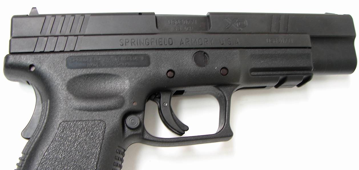 Springfield XD-45 Tactical .45 ACP caliber pistol. 5" Tactical model in ...