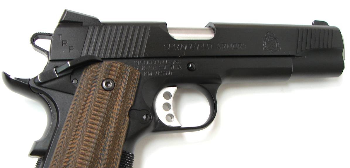 Springfield 1911A1 TRP .45 ACP caliber pistol. Custom shop tactical ...