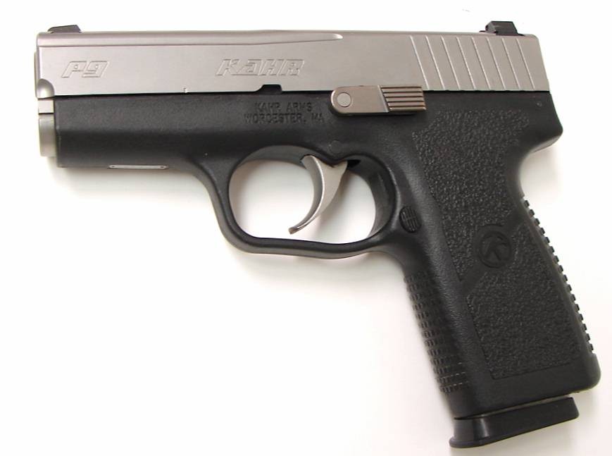 Kahr Arms P9 9 MM caliber pistol. Compact automatic with night sights ...