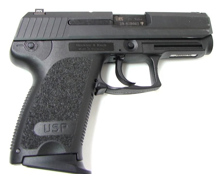 Heckler & Koch USP Compact .45 ACP caliber pistol. Compact model with ...