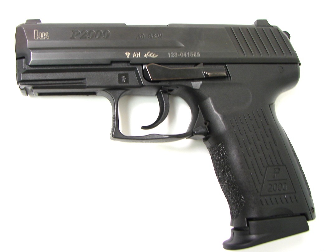 Heckler & Koch P2000 .40 S&W caliber pistol. Service model with night ...